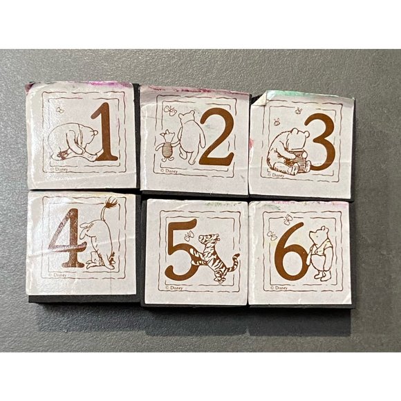 Disney | Other | Disney Winnie The Pooh Number Stamp Set 6 | Poshmark